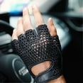 Jtbuh XLY Leather Crochet Fingerless Driving Weight Training Cycling ...