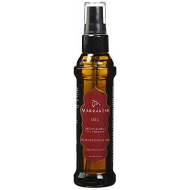 Marrakesh Oil Hair Styling Elixir with Argan and Hemp Oil, 2 Oz - Pack ...