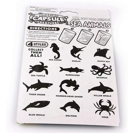 Amazing Grow Capsules Growing In Water Animals Toys Capsules 4 Packs ...