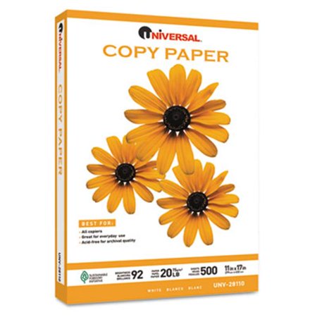 Universal Copy Paper- 92 Brightness- 20lb- 11 x 17- White- 500 Sheets ...