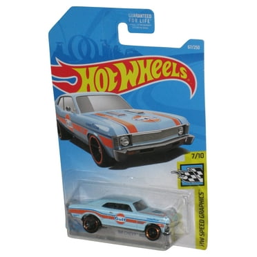 Hot Wheels HW Racing (2010) Blue '66 Chevy Nova Toy Car 154/244 ...