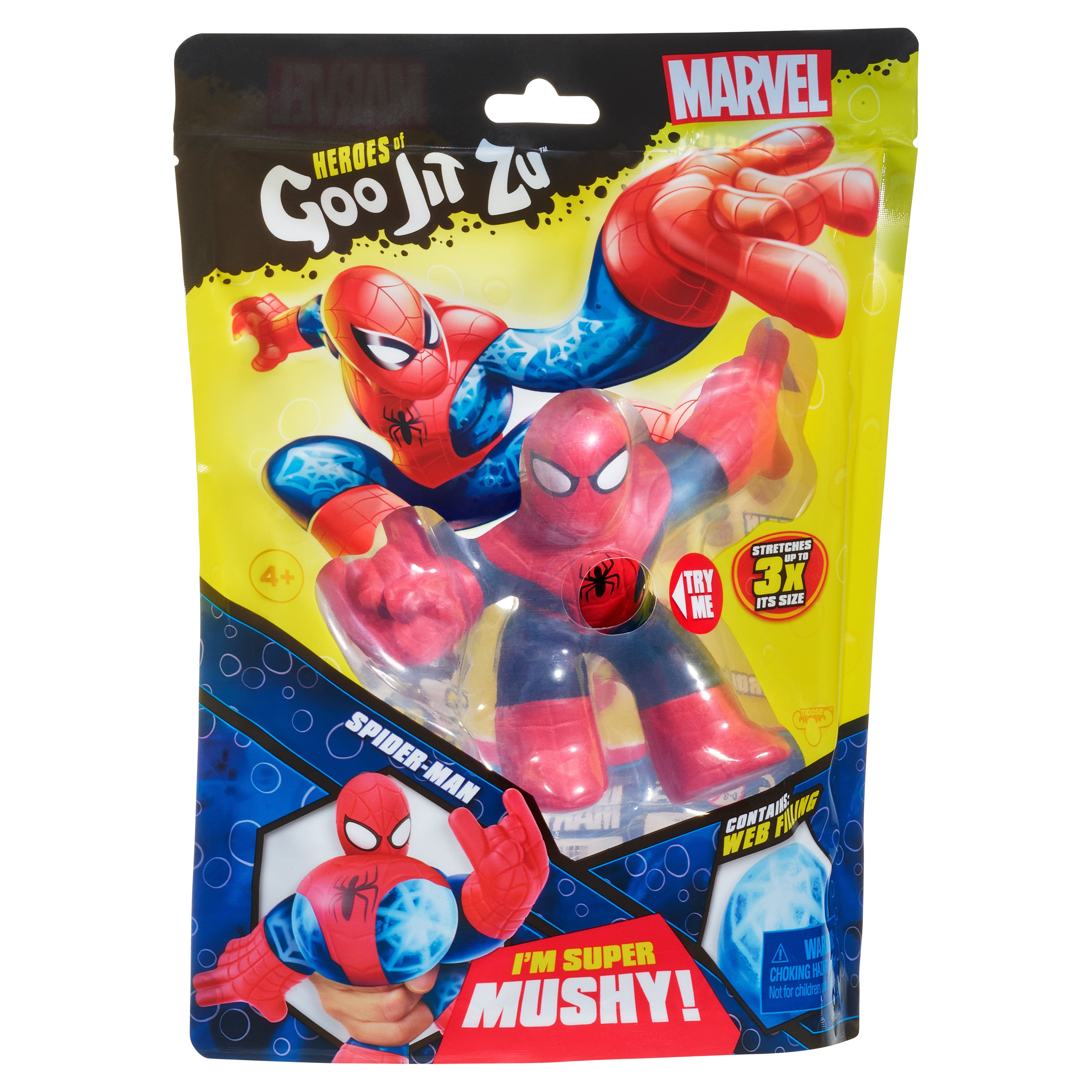 Marvel's Spider-Man Goo Jit Zu Hero Pack - Squishy Stretchy Action ...