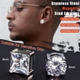 DESIGNICE 2 Pairs Stainless Steel Magnetic Stud Earrings for Men Women ...