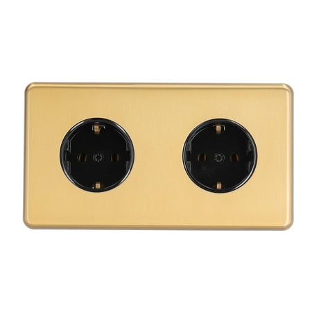 German Style Double Plug Socket, Double Plug Socket Wire Drawing ...