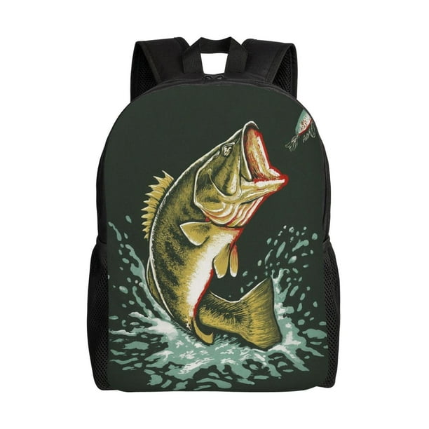 Easygdp Largemouth Bass jumps out of water Mochila Versátil y Elegante: Comodidad, Almacenaje y ...
