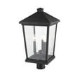 Beacon 3 Light Outdoor Post Mount Fixture Clear Beveled - Walmart.com