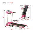 Sunny Health & Fitness Treadmill with Manual Incline, Pulse Sensors ...