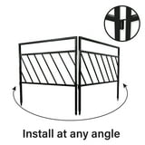 Expert Gardener Black Steel Diagonal Garden Border 18in H x 17.5in W ...