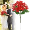 Artificial Morning Glory for Outdoors Fake Silk Bouquet Uv Resistant ...