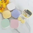Portable contact lens box simple DIY smooth oval box beautiful pupil ...