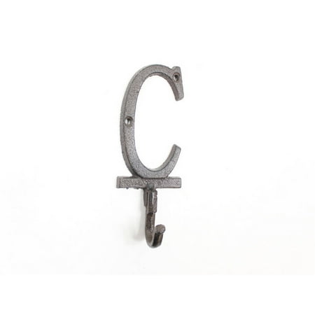 Whitewashed Cast Iron Letter C Alphabet Wall Hook 6 in | Walmart Canada