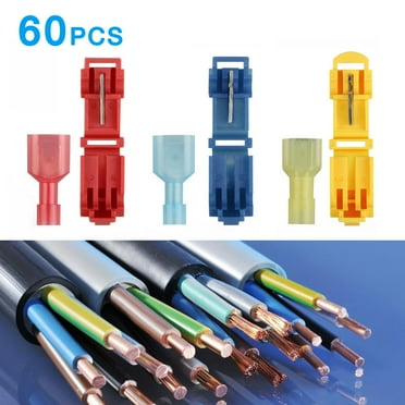 Uxcell 18-22AWG Female Insulated Spade Wire Connector Crimp Terminal ...