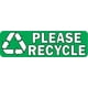 10in x 3in Please Recycle Magnet Magnetic Vinyl Recycling Signs ...