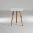 Moore 17.32" Round End Table in White - Walmart.com