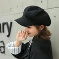 rygai British Style Felt Wide Brim Women Beret Winter Warm Peaked Cap ...