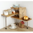 HYNAWIN Bamboo 3 Tier Counter Shelf, Wooden Corner Storage Organizer ...