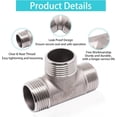 BDKWID-1" x 1" x 1" NPT Male Pipe Fitting, 304 Stainless Steel Tee Pipe ...