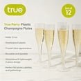 ACDANC True Plastic Champagne Flutes for Birthday,Cocktail Party,5.5oz ...