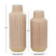 DecMode 14", 17"H Pink Metal Vase, Set of 2 - Walmart.com