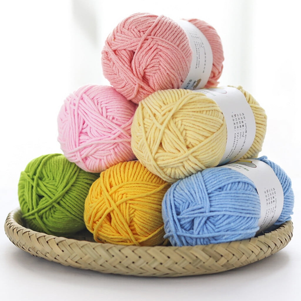 Fil de Coton pour Crochet et Tricot, Lot de 5 Fils pour Débutants avec ...