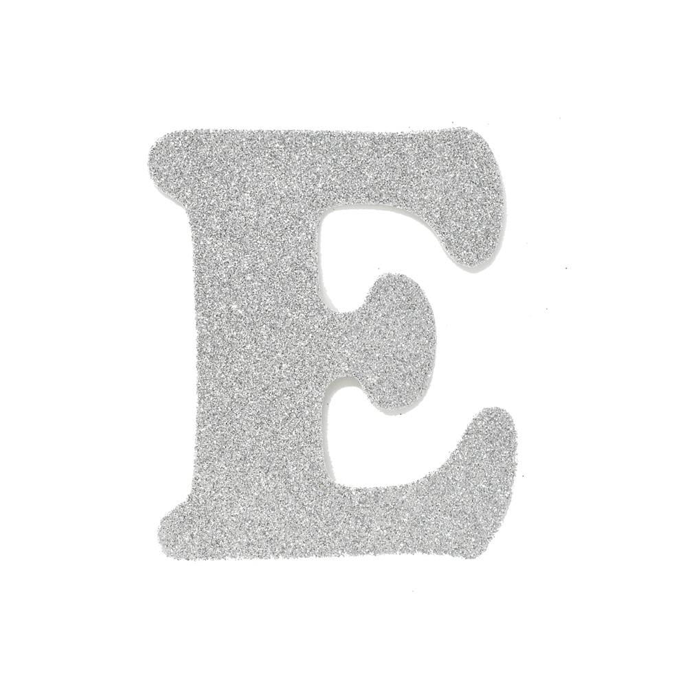 EVA Glitter Foam Letter Cut Out "E", Silver, 4-1/2-Inch, 12-Count ...