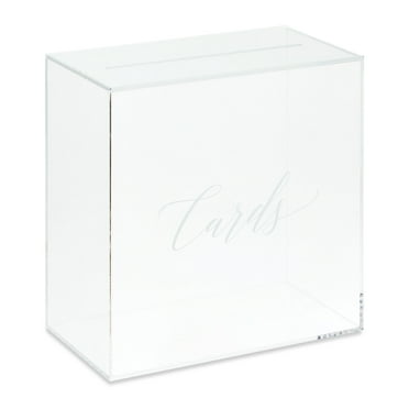 Koyal Wholesale Ivory Wedding Card Box with Slot, White Satin Ribbon ...