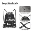 Drawstring Backpack - Happy Halloween Black Splash Proof Small ...