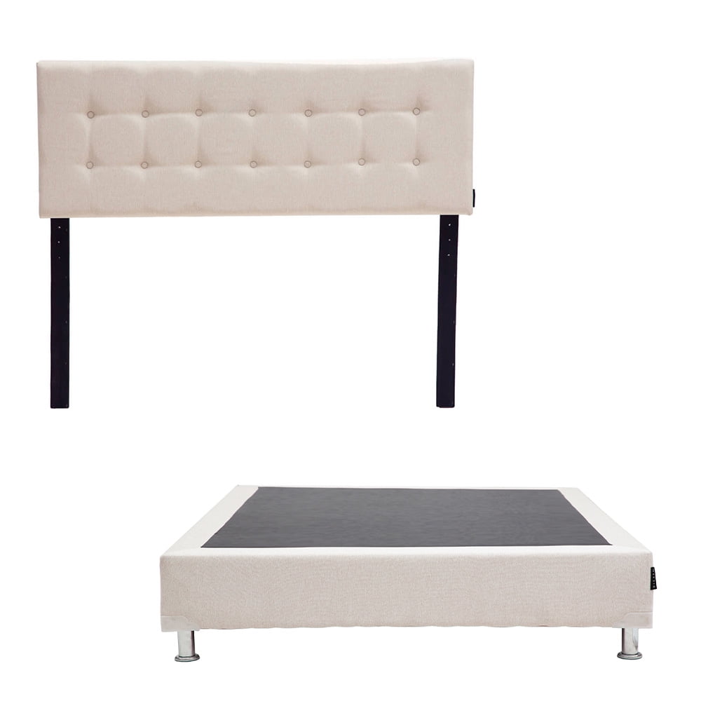 Box Base Cama Queen Size + Cabecera Bilbao Beige Dicasa Bilbao Dolum ...