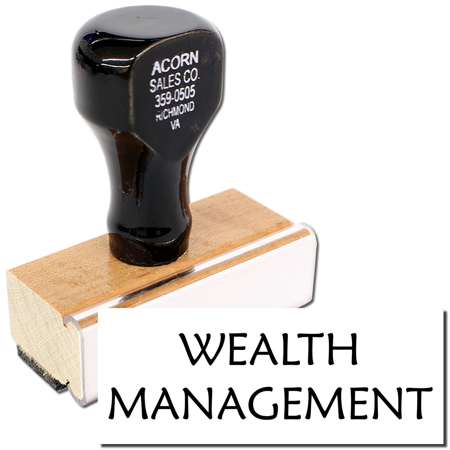 Wealth Management Rubber Stamp, Wooden Handle Rubber Stamp, Laser ...