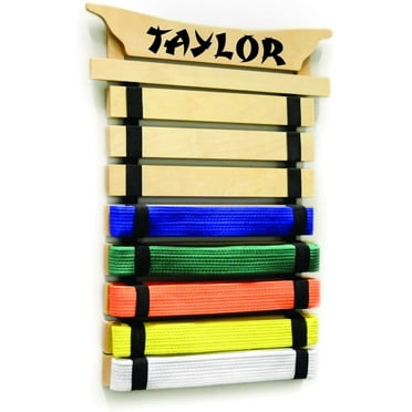 Deluxe Karate Belt Rack, Martial Art Belt Rack and Medal Display Holder ...