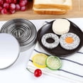 Cterwk 12pcs/set Stainless Steel Round Cookie Cutter DIY Pastry Biscuit ...