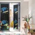 Blue Graduation Cap Window Privacy Film, Diploma Yellow Sparkling Stars ...