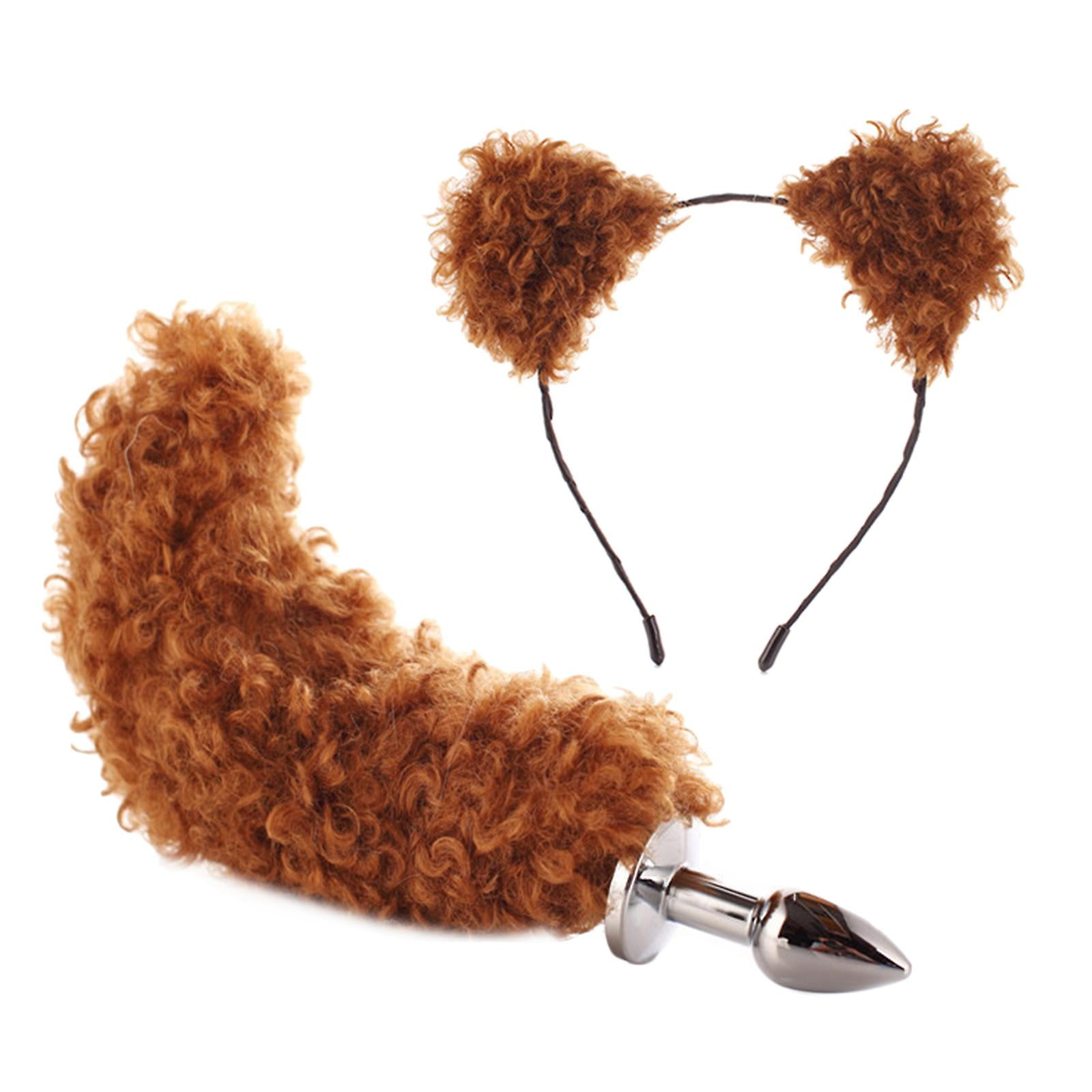 Animal Tail Metal Butt Plug Bear Ears Diadema Accesorios para el ...