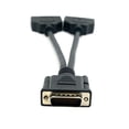 JSER DMS-59pin Male to Dual DVI 24+5 Female Female Splitter Extension ...
