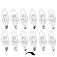 (12 bulbs) Sylvania 40529 - LED Decorative Candle Bulb, Bent Tip ...