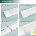 ASIASN-1 Packs 3FT LED Batten Light, Slim Ceiling Surface Mounted Light ...