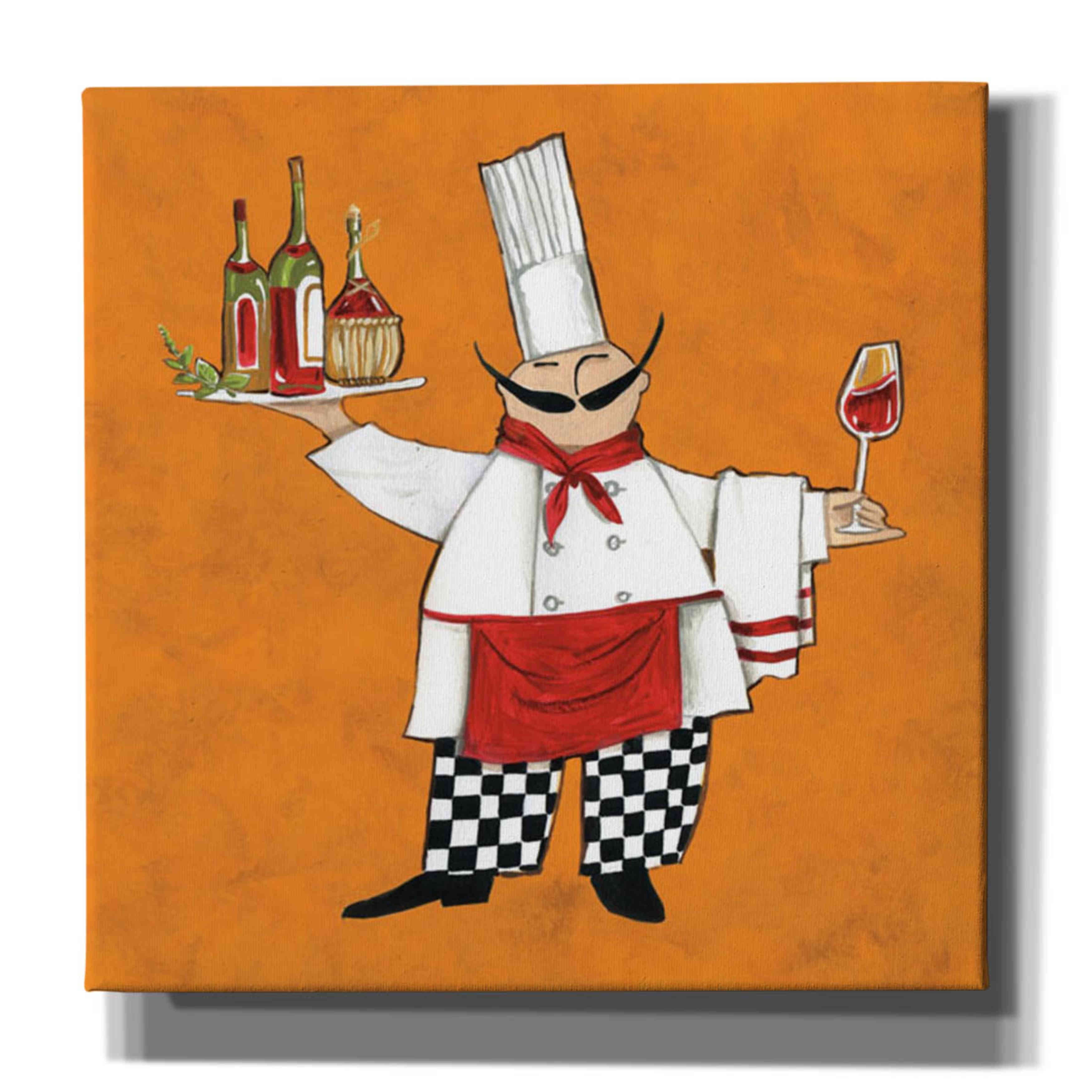 Epic Graffiti 'Vino Chef in Color' by Anne Tavoletti, Canvas Wall Art ...