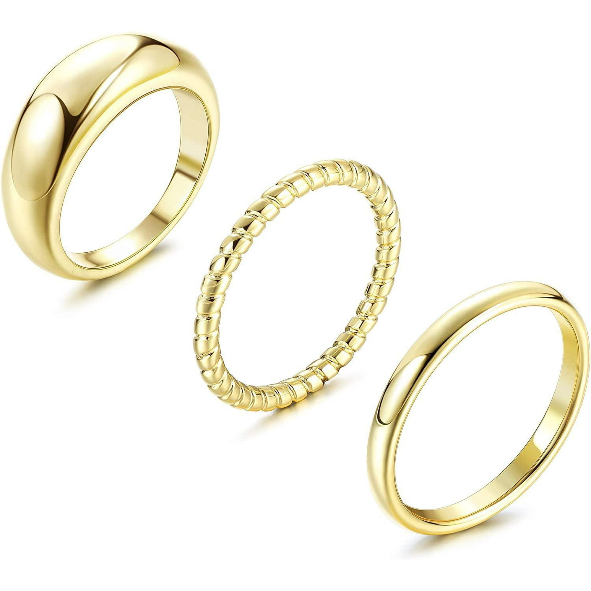 Gold Dome Rings