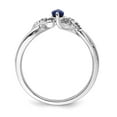 Primal Gold 14 Karat White Gold Diamond and Sapphire Ring - Walmart.com