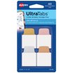 "Ultra Tabs Repositionable Mini Tabs, 1/5-Cut Tabs, Assorted Metallic ...