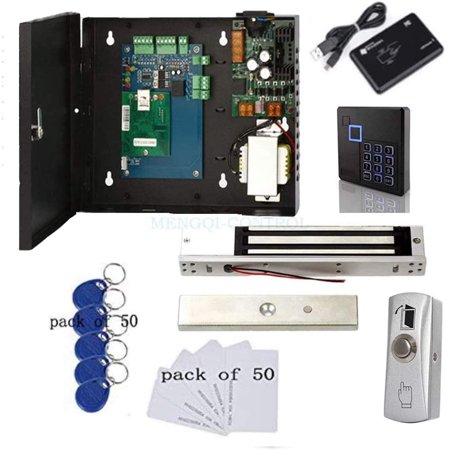 TCP/IP Single Door Access Control System Kits Metal Push to Exit Button ...