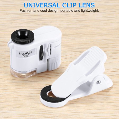 Universal 60X Mobile Phone Microscope Lens Zoom Micro Camera Clip with ...