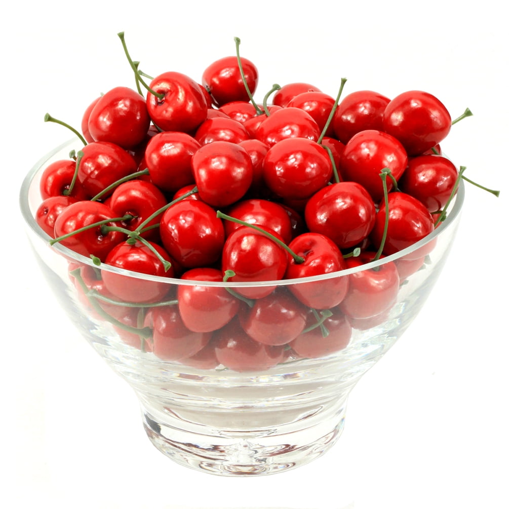 MyLifeUNIT Artificial Cherry Fruit, Red Artificial Fruit for Decoration ...