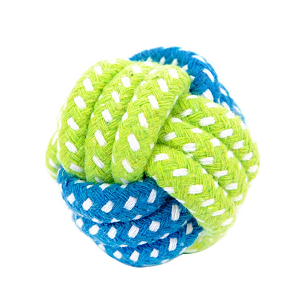 PetEquip Pet Chew Toy Colorful Chews Cotton Rope Knot Ball Grinding ...