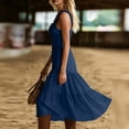 Womens Tiered Ruffled Long Dress 2026 Backless Button V Neck Cami ...