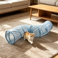 Pet Toys Rabbit Tunnels & Tubes Collapsible 3 Way Tunnel Bunny Hideout ...