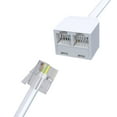 ELECTCHN Two Way Telephone Splitters RJ11 Male to Dual Female Cable ...
