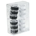 SINGER Threaded Class 66 Bobbins with Storage Case, Black & White, 50 ...