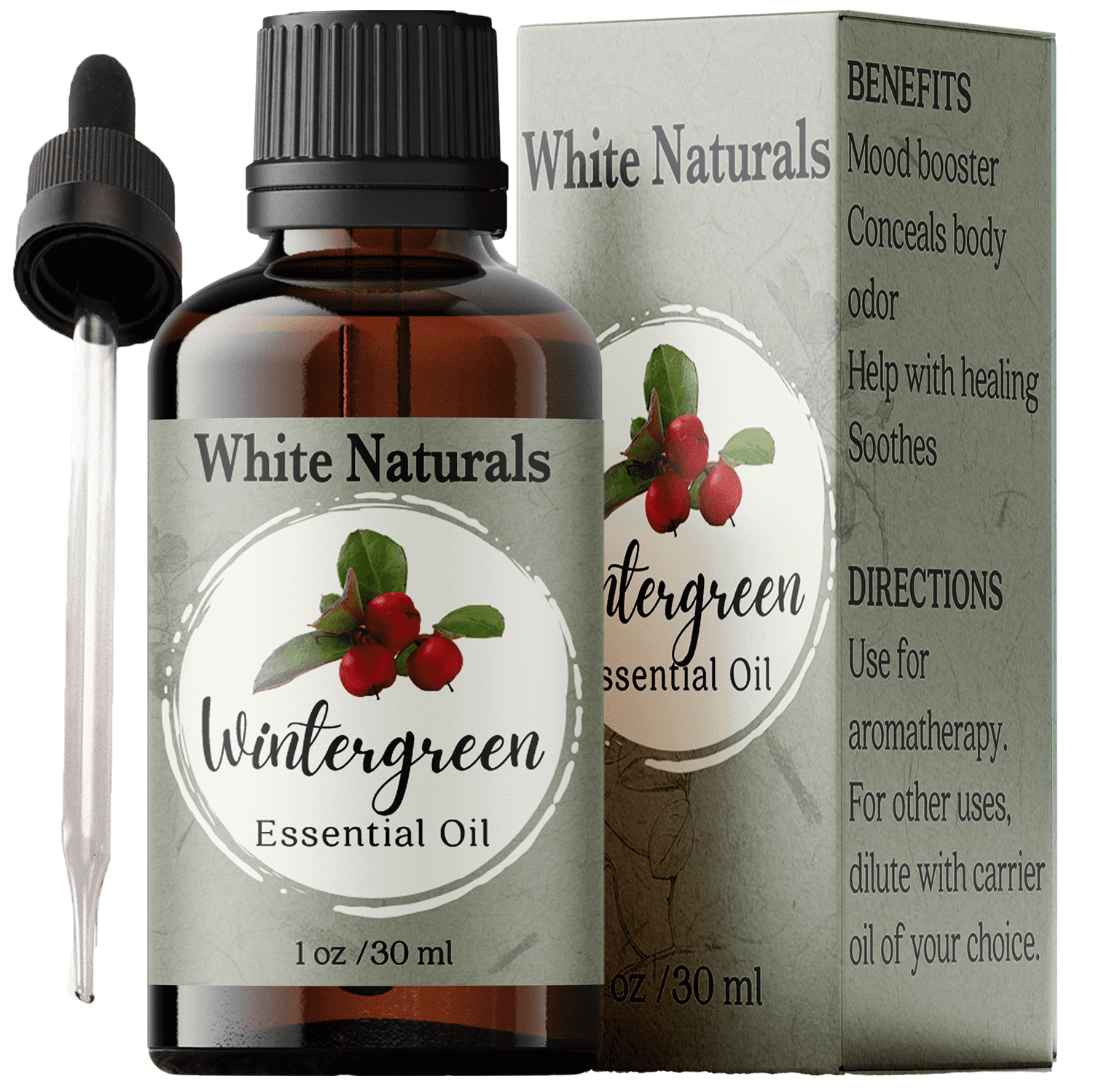 Wintergreen Essential Oil, Refreshing, 100% Pure Natural Therapeutic ...