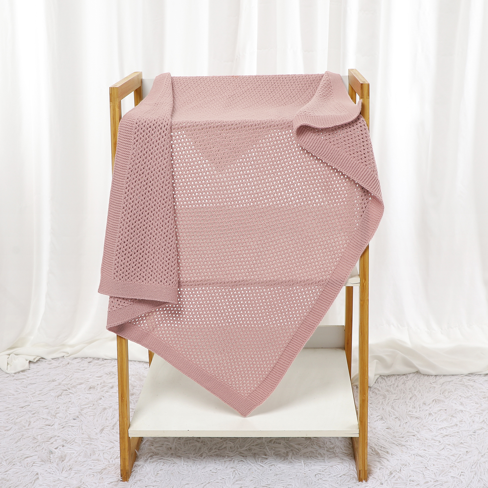 Baby Blanket Knitted Stroller Seaddling Fashion Solid Plaid Super Soft ...